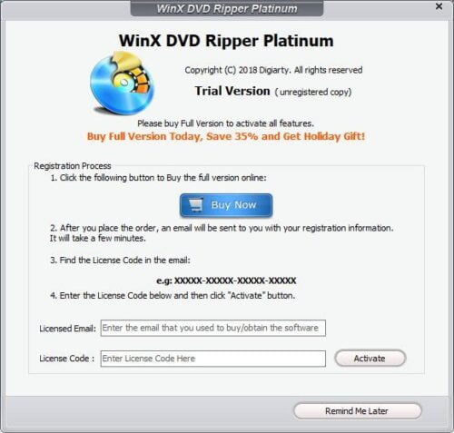 WinX DVD Ripper Platinum: Fast rip DVD with Hardware Acceleration
