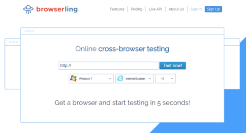 Browserling USER EXPERIENCE makes Cross Browser testing easy