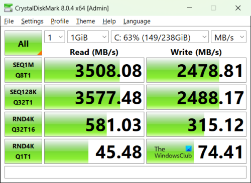 How to run SSD speed test on Windows PC