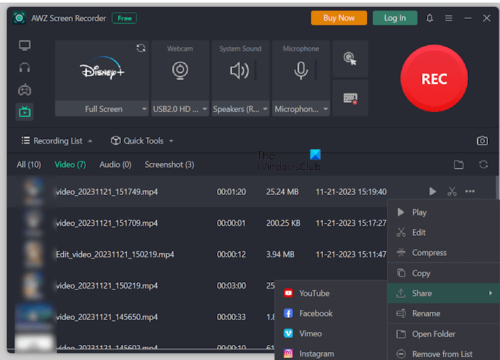 AWZ Screen Recorder Review: Record screen, audio, games, and streaming ...