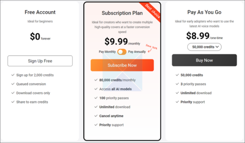 Fineshare Singify AI Cover Song Maker review