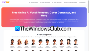 PopPop AI Vocal Remover and Text-to-speech tool for Musicians