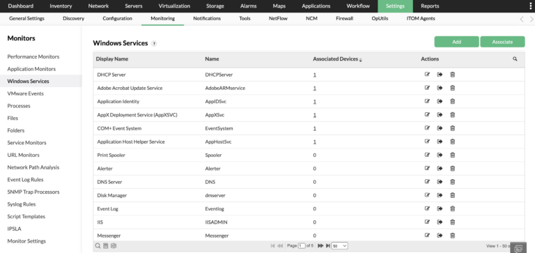 Windows Service Monitoring using OpManager Plus: Smarter approach