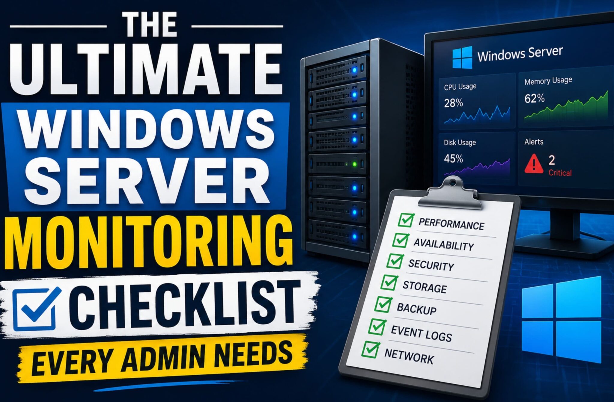 Ultimate Windows Server Monitoring Checklist every Admin needs